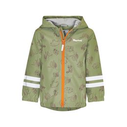 Playshoes Funktionsjacke Jungen Gr&ouml;&szlig;e 128 dunkelgrau / gr&uuml;n / orange