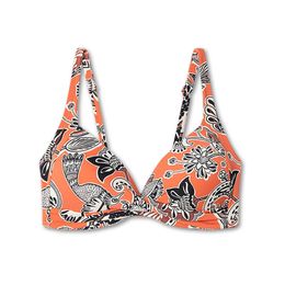 Gisela Bikini-Oberteile Damen Gr&ouml;&szlig;e 105 orange / schwarz