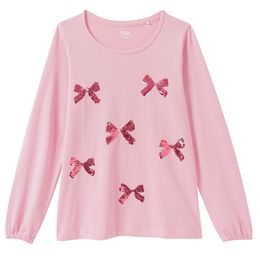 Yigga M&auml;dchen Langarmshirt mit Wendepailletten