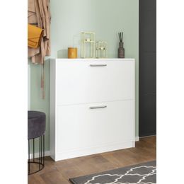 Schuhschrank Inosign "Bill", weiß, B:75cm H:83cm T:21cm, Spanplatte, Schränke, Breite 75 cm