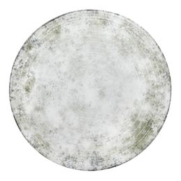 Pizzateller Van Well "Teller-Set Korfu, 6er Set, Ø 33 cm", grau (grau, grün), H:1,7cm Ø:33cm, Porzellan, Speiseteller, Service, Geschirr-Set für 6 Personen