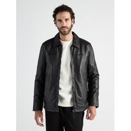 Lederjacke JCC "Saros", Herren, Gr. 46, schwarz, Obermaterial: 100% Lammleder; Futter: 55% Wolle, 32% Polyester, 6% Viskose, 4% Polyacryl, 3% Nylon; Ärmelfutter: 100% Polyester, Jacken