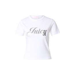 Juicy Couture T-Shirt Damen Gr&ouml;&szlig;e L silber / wei&szlig;