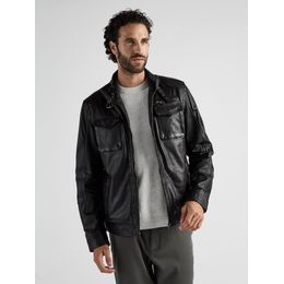 Bikerjacke JCC "31020345", Herren, Gr. 52, schwarz, Obermaterial: 100% Lammleder; Futter: 100% Baumwolle; Ärmelfutter: 100% Polyester, Jacken