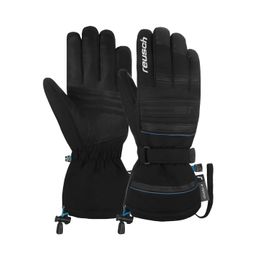 Skihandschuhe Reusch "Conan R-TEX XT", Damen, Gr. 10.5, schwarz (dunkelblau, schwarz), 86% Polyester, 10% Ziegenleder, 4% Polyurethan, Handschuhe, mit wasser- und winddichter Membran
