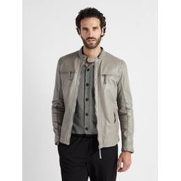 Lederjacke JCC "Macadam", Herren, Gr. 4XL, grau, Obermaterial: 100% Leder Lamm; Futter: 100% Baumwolle; Ärmelfutter: 100% Polyester, Jacken