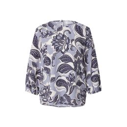 comma, COMMA Bluse Damen Gr&ouml;&szlig;e M indigo / nachtblau / opal / wei&szlig;