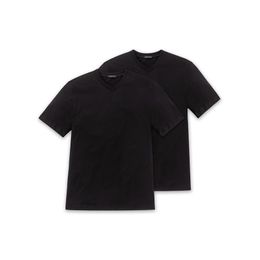 Schiesser T-Shirt 2er Pack in Schwarz | Gr.: L