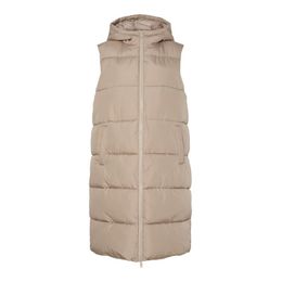 Pieces Steppweste in Silver Mink | Gr.: XS