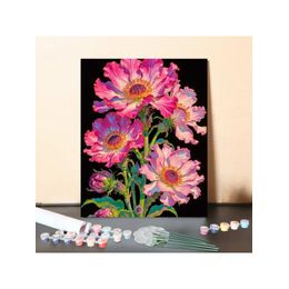 ARTNANAS DIY Malen nach Zahlen Set-"Bl&uuml;tentanz" | Gr.: 30x40cm mit Keilrahmen nicht ges