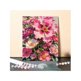 ARTNANAS DIY Malen nach Zahlen Set-"Symphonie in Rosa" | Gr.: 40x50cm mit Keilrahmen nicht ges