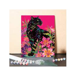 ARTNANAS DIY Malen nach Zahlen Set-"W&auml;chter des Bl&uuml;tendschungels" | Gr.: 40x50cm mit Keilrahmen nicht ges