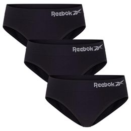 Slip Reebok "RAINA", Damen, Gr. M38, schwarz, Obermaterial: 89% Polyamid, 10% Elasthan, 1% Polyester, bedruckt, unifarben, eng, Unterhosen, mit elastischem Bund