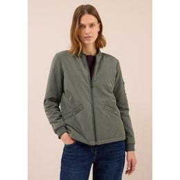 Blouson Cecil, Damen, Gr. L (42), grün (pastel olive), Stoff, Obermaterial: 82% Polyester, 18% Polyamid; Futter: 100% Polyester, unifarben, normal normal, hoch geschlossener Ausschnitt, angesetztes Bündchen, Jacken, super soft
