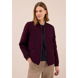 Blouson Cecil, Damen, Gr. XXL (46), schwarz plum, Stoff, Obermaterial: 82% Polyester, 18% Polyamid; Futter: 100% Polyester, unifarben, normal normal, hoch geschlossener Ausschnitt, angesetztes Bündchen, Jacken, super soft