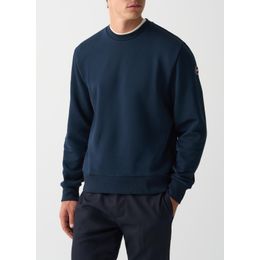 Sweatshirt COLMAR "MENS SWEATSHIRT", Herren, Gr. L, blau (marine), Sweatware, Obermaterial: 66% Baumwolle, 34% Polyester, unifarben, regular fit normal, Rundhals, B&uuml;ndchen, Sweatshirts Sweatshirt, regular fit, Rundhalsausschnitt