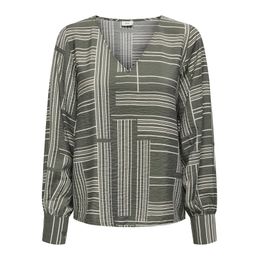 Jacqueline de Yong JDY Bluse 'JDYTROYA' Damen Gr&ouml;&szlig;e M schlammfarben / wei&szlig;