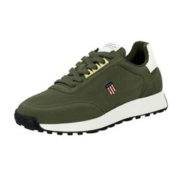Gant Sneaker »Garold«, Schnürschuh, Freizeitschuh im Materialmix olivgrün 42 42 Coole Runner Sneaker mit Schnürung und Logoapplikation