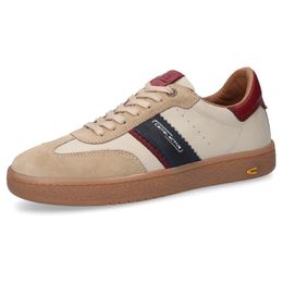 Camel Active Sneaker, Schnürschuh, Retro Sneaker, Freizeischuh mit Logoschriftzug beige-blau 43 43 Trend-Sneaker von Camel Active