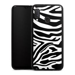 DeinDesign Galaxy A20e Handy Silikon Hülle Case schwarz Handyhülle Animal Print Animal Look Zebra