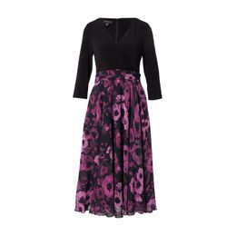 Apart Kleid Damen Gr&ouml;&szlig;e 42 dunkelbraun / lila / schwarz Winterkleid