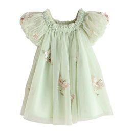 next Kleid Mädchen Größe 74 ecru / pastellgrün / hellgrün / rosé