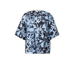 s.Oliver Bluse Damen Größe XXS nachtblau / hellblau / weiß