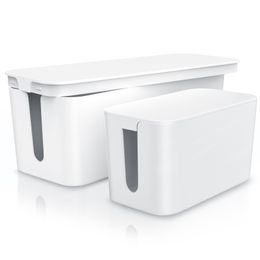 BEARWARE Kabelbox Set 2 teilig, Gummif&uuml;&szlig;e, zum Kabelmanagement