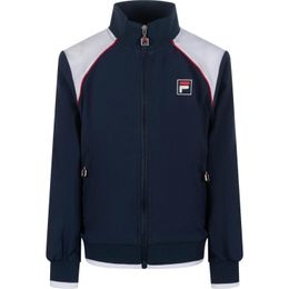 Fila Trainingsjacke Kinder - schwarz - Gr. 140 - Polyester/Elastan