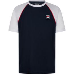 Fila Tennisshirt Herren - blau - Gr. M - Polyester