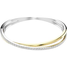 Armreif Swarovski "Schmuck Geschenk Armschmuck Hyperbola" Gr. M, gold (metallfarben, gelbgoldfarben, kristallweiß, kristallweiß), Armbänder, Damen, M, Metall, mit Swarovski Zirkonia (synth.)