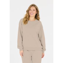 Sweatshirt CRUZ "Rusvil", Damen, Gr. 38, beige (shadow), 60% Baumwolle, 40% Polyester, unifarben, normal, Rundhals, Sweatshirts Sweatshirt, aus atmungsaktivem Material