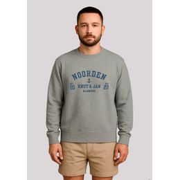 F4NT4STIC Herren Sweatshirt "Knut & Jan Hamburg Noorden Collegiate"grau melange, Gr. L, Obermaterial: 80% Baumwolle, 20% Polyester, Sweatshirts,