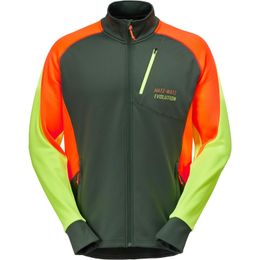 Parforce Protective Powerstretch-Fleecejacke Hatz-Watz Oliv/Signalorange/Signalgelb (Gr&ouml;&szlig;e: 3XL)