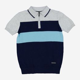 Bench Blaues Aspinn Poloshirt mit Farbblock-Design