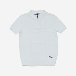 Bench Weißes Poloshirt aus Strick