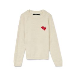 V&eacute;ro Moda Vero Moda Pullover 'BAM' Damen Gr&ouml;&szlig;e XS beige / rot