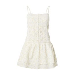 Hollister Kleid 'Heritage' Damen Gr&ouml;&szlig;e 40 hellgelb / hellgr&uuml;n / wei&szlig; Sommerkleid