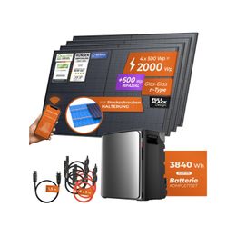 Solarway&reg; Balkonkraftwerk 2000Wp / 800W mit 3,8 kWh EcoFlow STREAM Ultra X Speicher &ndash; Komplettset mit 500W Solarmodulen, Wechselrichter & Zubeh&ouml;r &ndash; steckerfertige Mini-Solaranlage f&uuml;r die Steckdose