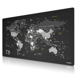 Titanwolf Gaming Mauspad XXXL 1600x800 mm, Speed Mousepad, Weltkarte deutsch, rutschfest, abwaschbar