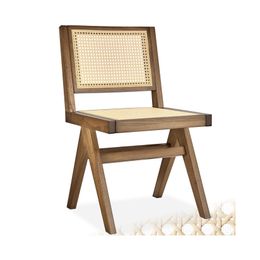 TecTake&reg; Holzstuhl, Boho-Stil, massives Holzgestell mit Lackierung, 48,5 x 53,5 x 83 cm, Belastbarkeit 120 kg