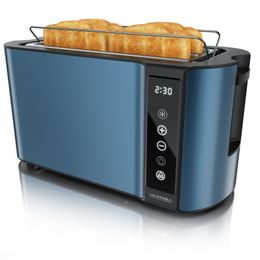 arendo Toaster, Edelstahl, mit Br&ouml;tchenaufsatz, Display & Touch, w&auml;rmeisoliert, verschiedene Schlitze