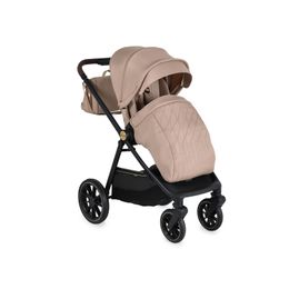 Cangaroo Kombikinderwagen Celebrity 2 in 1 Sto&szlig;d&auml;mpfer PU-Rollen Wickeltasche beige