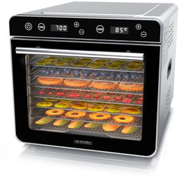arendo D&ouml;rrautomat Edelstahl, Temperaturregler von 35&deg; bis 85&deg;C, D&ouml;rrger&auml;t, Dehydrator, 700 W, 8 Etagen, Obst, Fisch, Fleisch D&ouml;rrapparat, Obsttrockner, Timer 0,5-24 Stunden