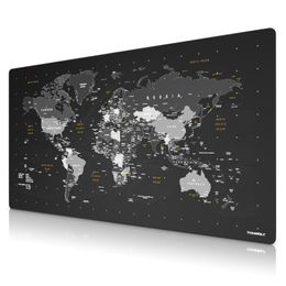 Titanwolf Gaming Mauspad XXXL 1600x800 mm, Speed Mousepad, Weltkarte Motiv, rutschfest, abwaschbar