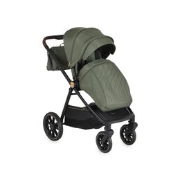 Cangaroo Kombikinderwagen Celebrity 2 in 1 Sto&szlig;d&auml;mpfer PU-Rollen Wickeltasche gr&uuml;n