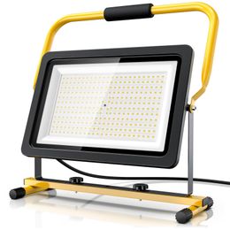 Brandson LED Baustrahler, 150 W, Arbeitsleuchte, warmwei&szlig;, robust