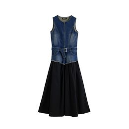 Desigual Kleid Damen Gr&ouml;&szlig;e 42 blue denim / schwarz Winterkleid