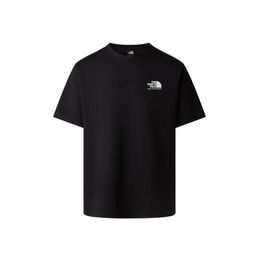 The North Face T-Shirt 'Never Stop Exploring Repeat' Herren Gr&ouml;&szlig;e L flieder / schwarz / wei&szlig;
