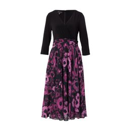 Apart Kleid Damen Gr&ouml;&szlig;e 44 dunkelbraun / lila / schwarz Winterkleid